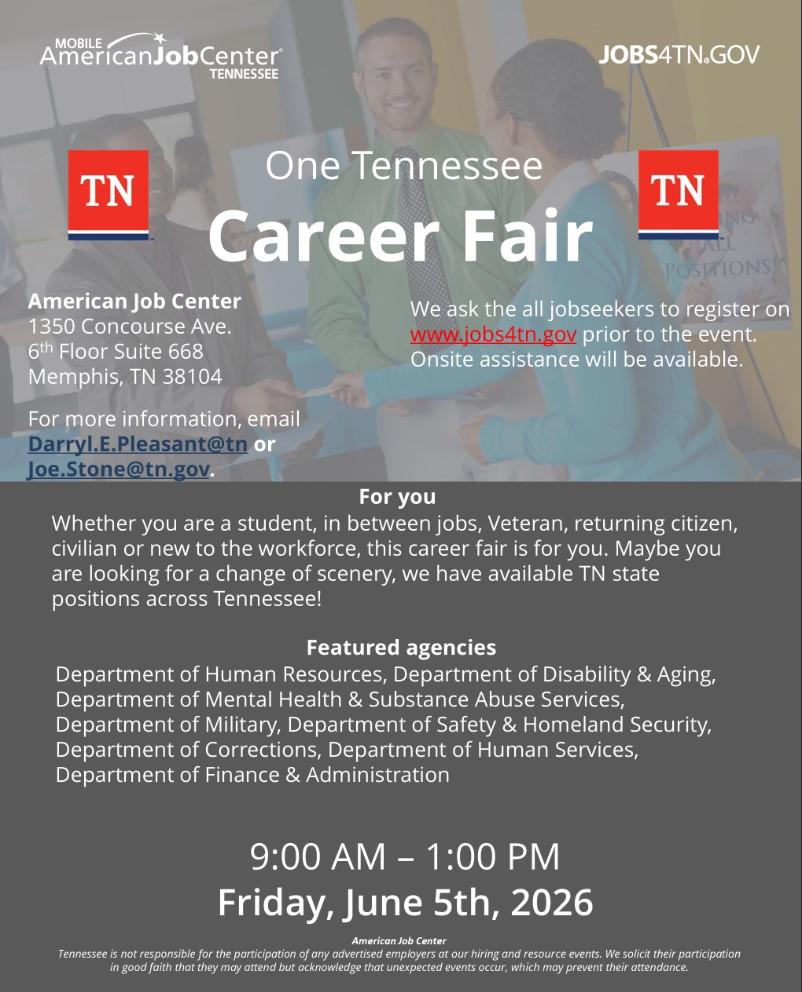One Tennessee Career Fair - Memphis Public Libraries